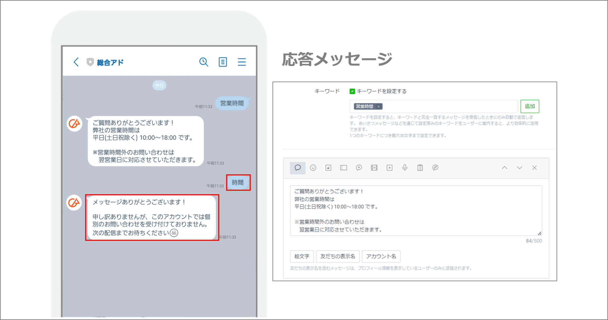 LINE公式アカウントの応答メッセージを有効活用しよう！｜株式会社総合アド(GOAD)｜名古屋でWEBマーケティングを支援する広告代理店